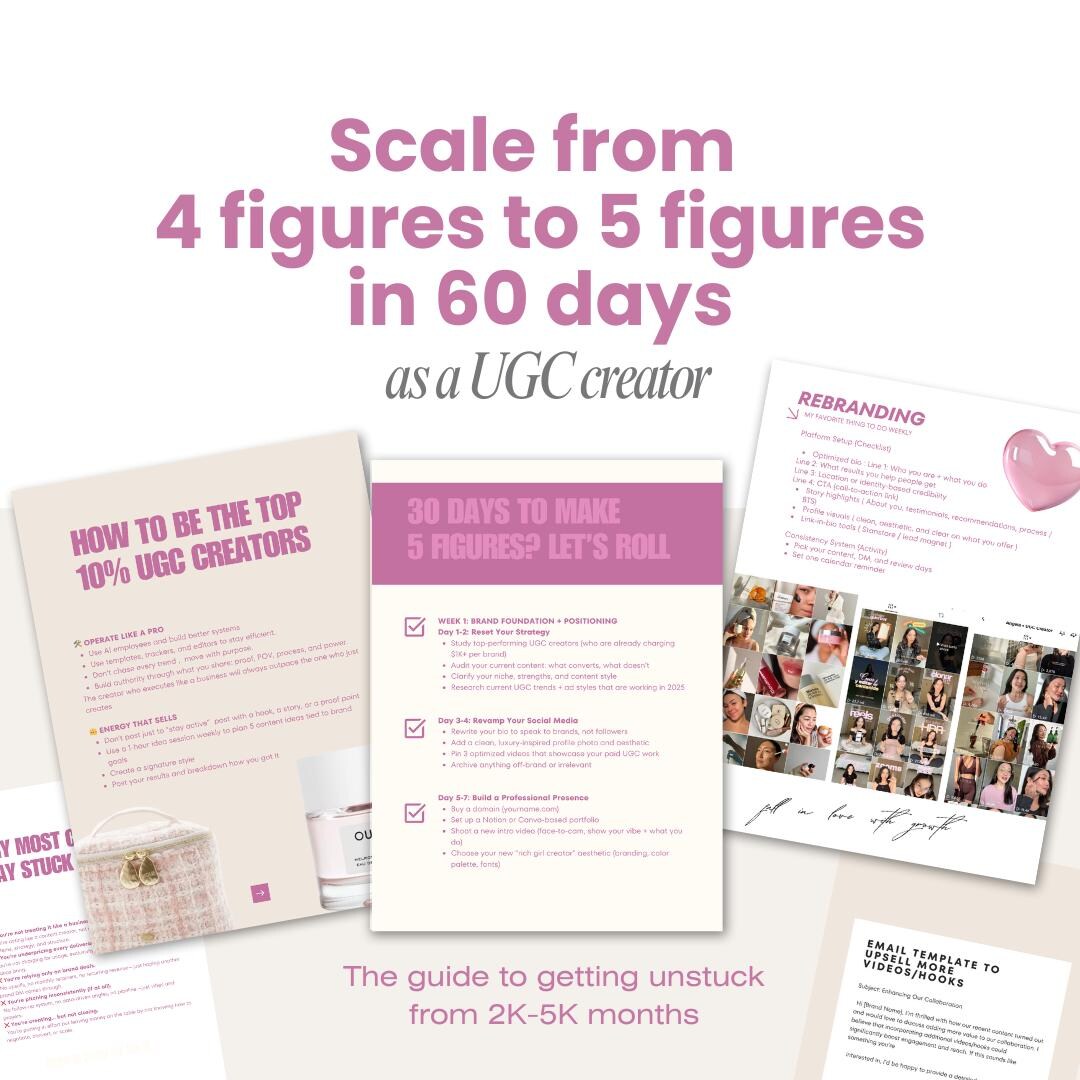 The 5-figure UGC Guide: Scale From 5K to 10K in 60 Days - Etsy