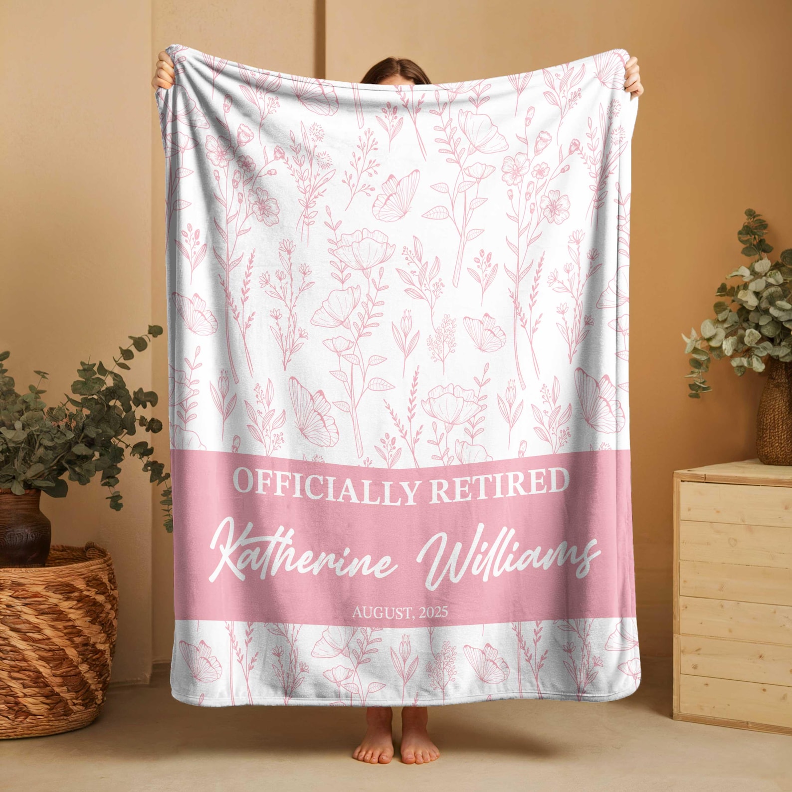 Personalized Retirement Blanket Gift, Custom Retirement Gift for Boss ...