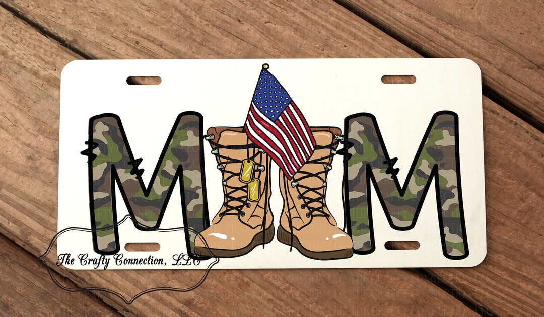 Military Mom Front Vanity License Plate - Soldier Mom License Plate ...