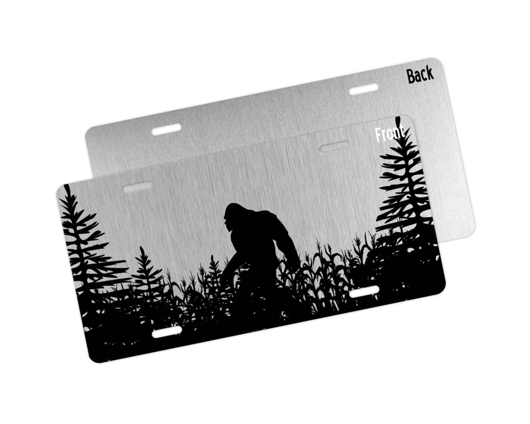 Bigfoot License Plate, Sasquatch Custom License Plate, Vanity Car Tag ...