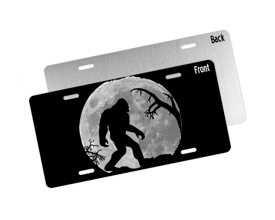 Bigfoot License Plate, Sasquatch Custom License Plate, Vanity Car Tag ...