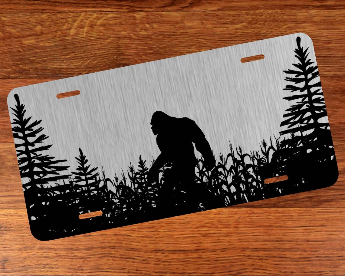Bigfoot License Plate, Sasquatch Custom License Plate, Vanity Car Tag ...