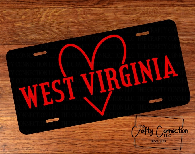 Almost Heaven WV West Virginia Custom License Plate Fall Colors - Etsy