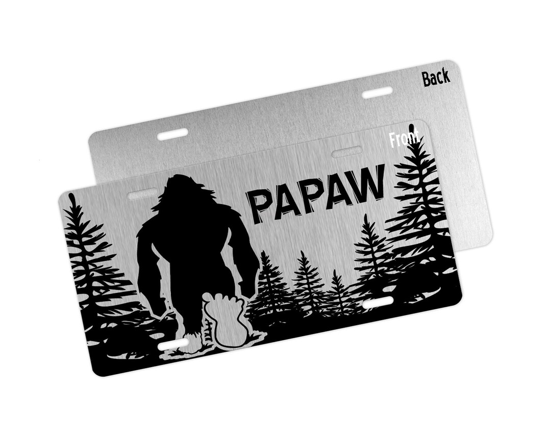 Bigfoot License Plate, Sasquatch Custom License Plate, Personalized ...