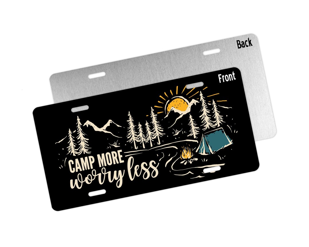 Camping License Plate, Custom License Plate, Vanity Car Tag, Camp More ...