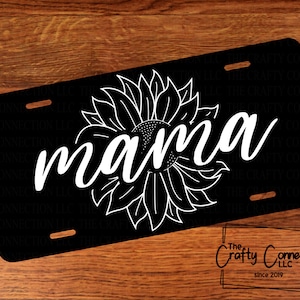Sunflower Mama Front License Plate, Sunflower Mama License Plate ...