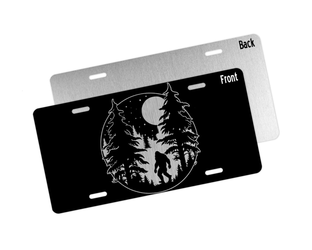 Bigfoot License Plate, Sasquatch Custom License Plate, Vanity Car Tag ...