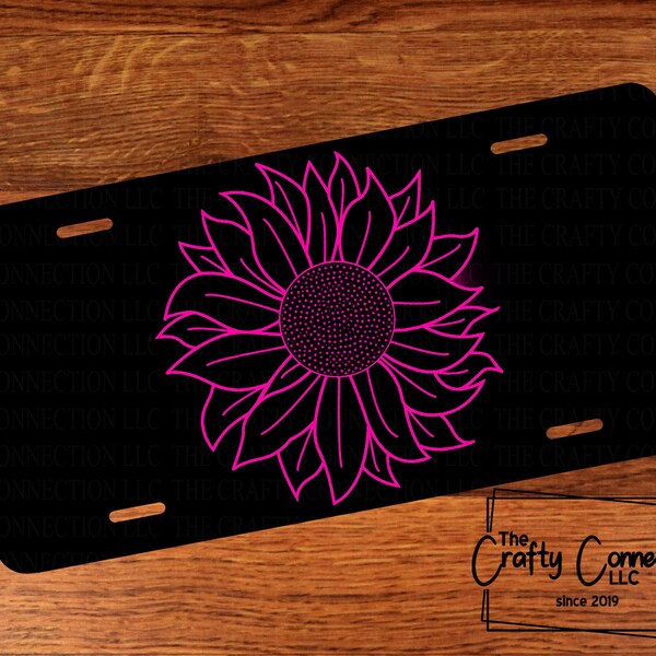 Floral License Plate - Etsy