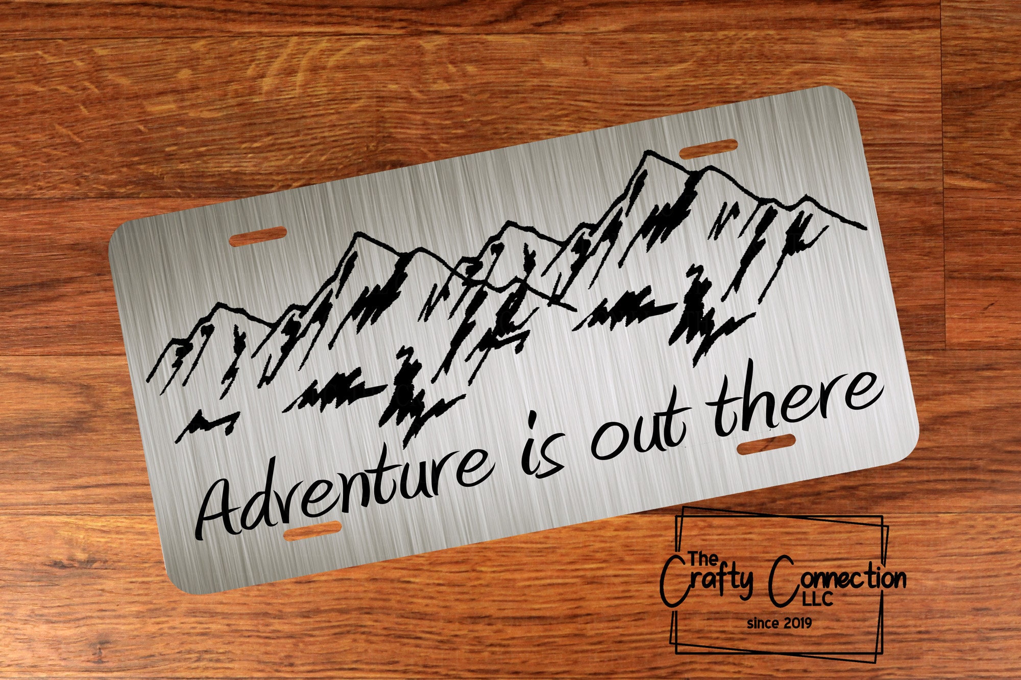Adventure Mountains Front License Plate - Adventure is Out There Vanity ...