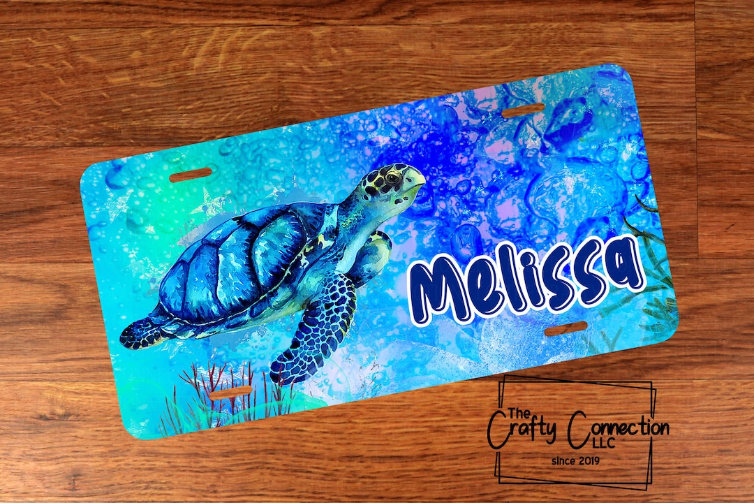 Sea Turtle Front License Plate, Beach License Plate, Custom License ...