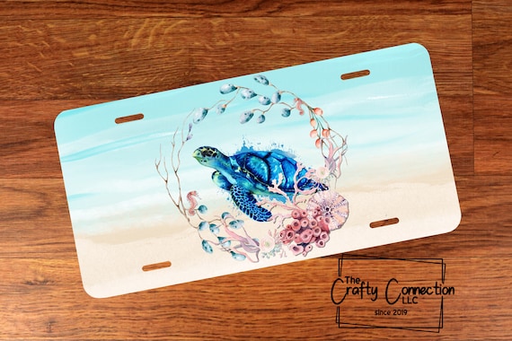 Sea Turtle Front License Plate Beach License Plate Custom - Etsy