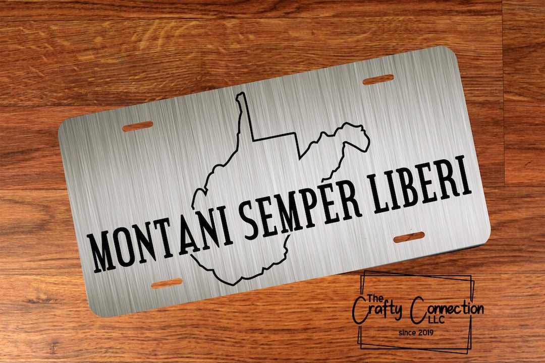West Virginia Front License Plate, WV Montani Semper Liberi Vanity Car ...
