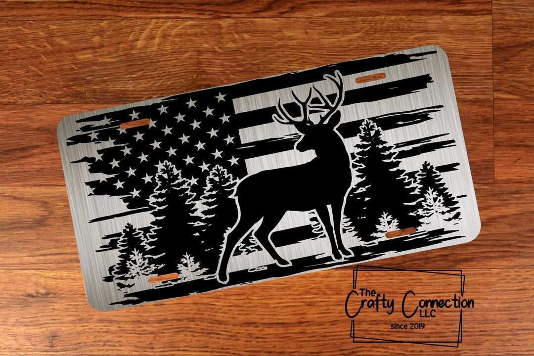 Deer Front License Plate, American Flag License Plate, Wildlife License ...