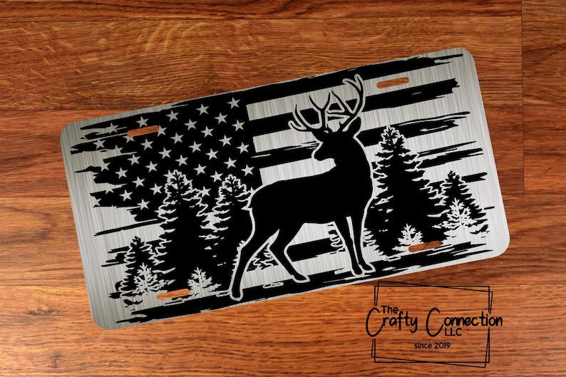 Deer Front License Plate, American Flag License Plate, Wildlife License ...