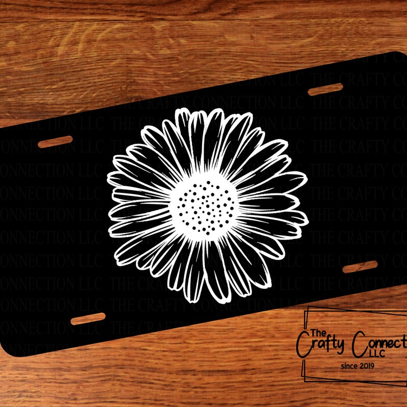 Floral License Plate - Etsy