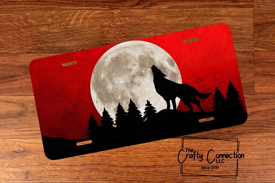 Wolf Front License Plate, Personalized Birthday Gift for Wolf Lovers - Etsy