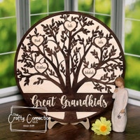 3D Grandkids Make Life Grand Sign, Wood Signs for Grandparents, Rustic ...