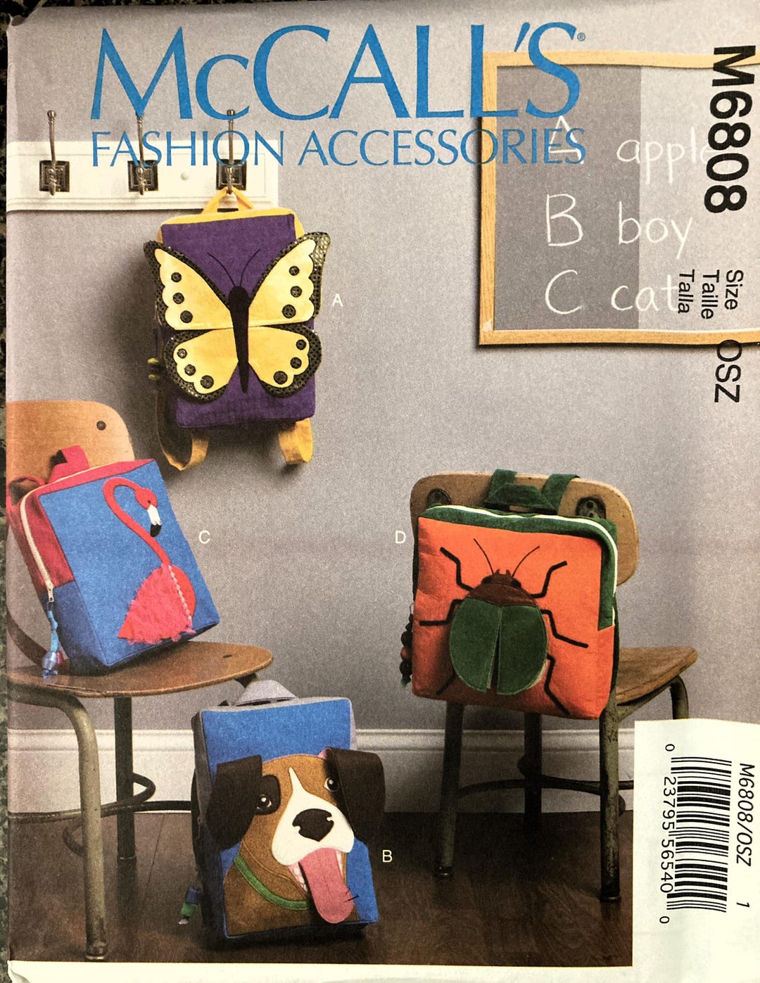 Mccall's M6808 Children's Backpack Sewing Pattern: UNCUT - Etsy
