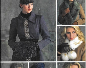 Vogue 8171 V8171 Misses Vintage Style Fur Hats, Collar, Chemisette ...