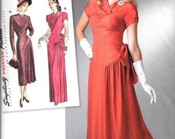 Simplicity 8249 Vintage 1940s Evening Dress Sewing Pattern - Etsy