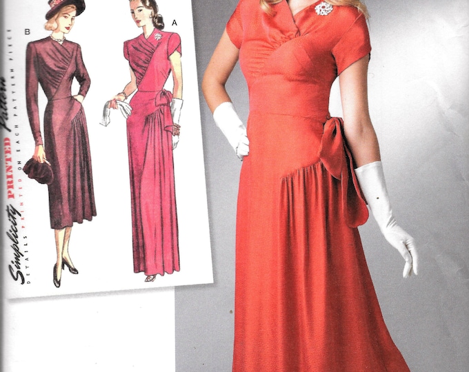 Simplicity 8249 Vintage 1940s Evening Dress Sewing Pattern - Etsy