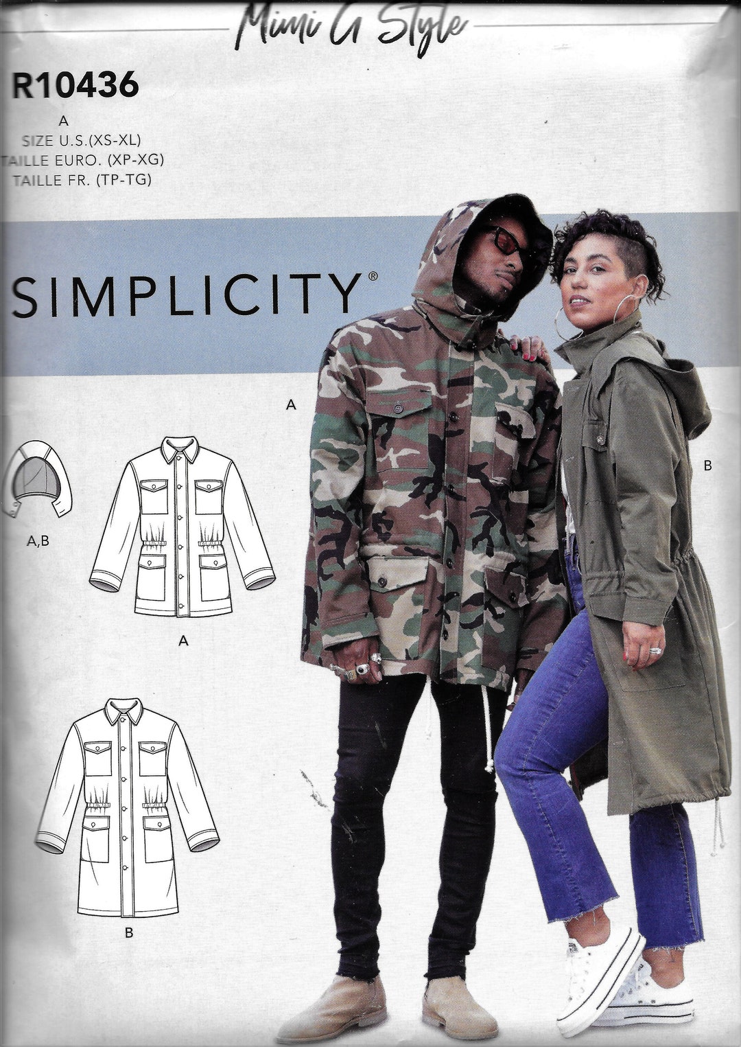 Simplicity R10436/R11407 Mimi G Men's and Women's Jacket and Hood ...