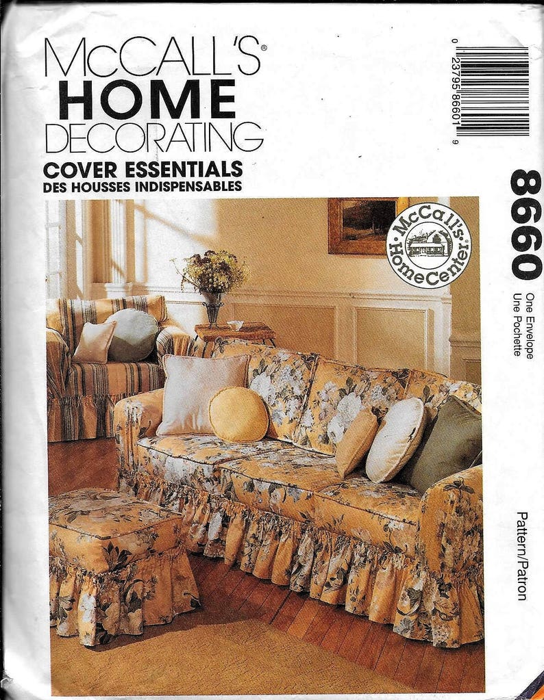 Mccall's 8660 Home Decorating Living Room Slip Covers - Etsy