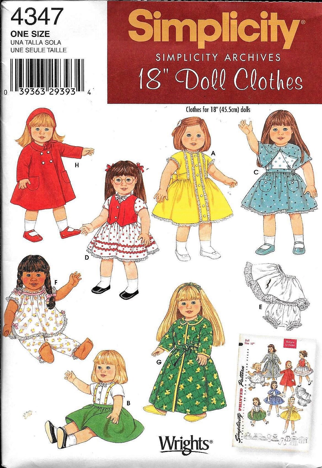 Simplicity 4347 Archives 1950s Wrights 18 American Girl - Etsy