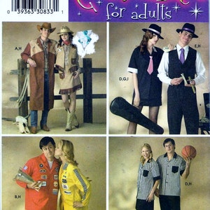 Simplicity 3683 Gangster Bonnie & Clyde Mob Western Ref Racer Adult ...