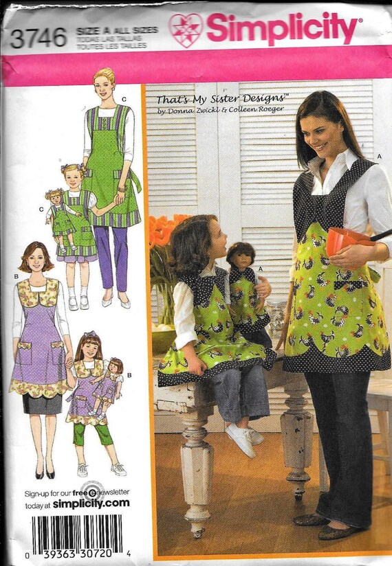 Simplicity Pattern 3746 Matching Mother Daughter & 18 Inch | Etsy