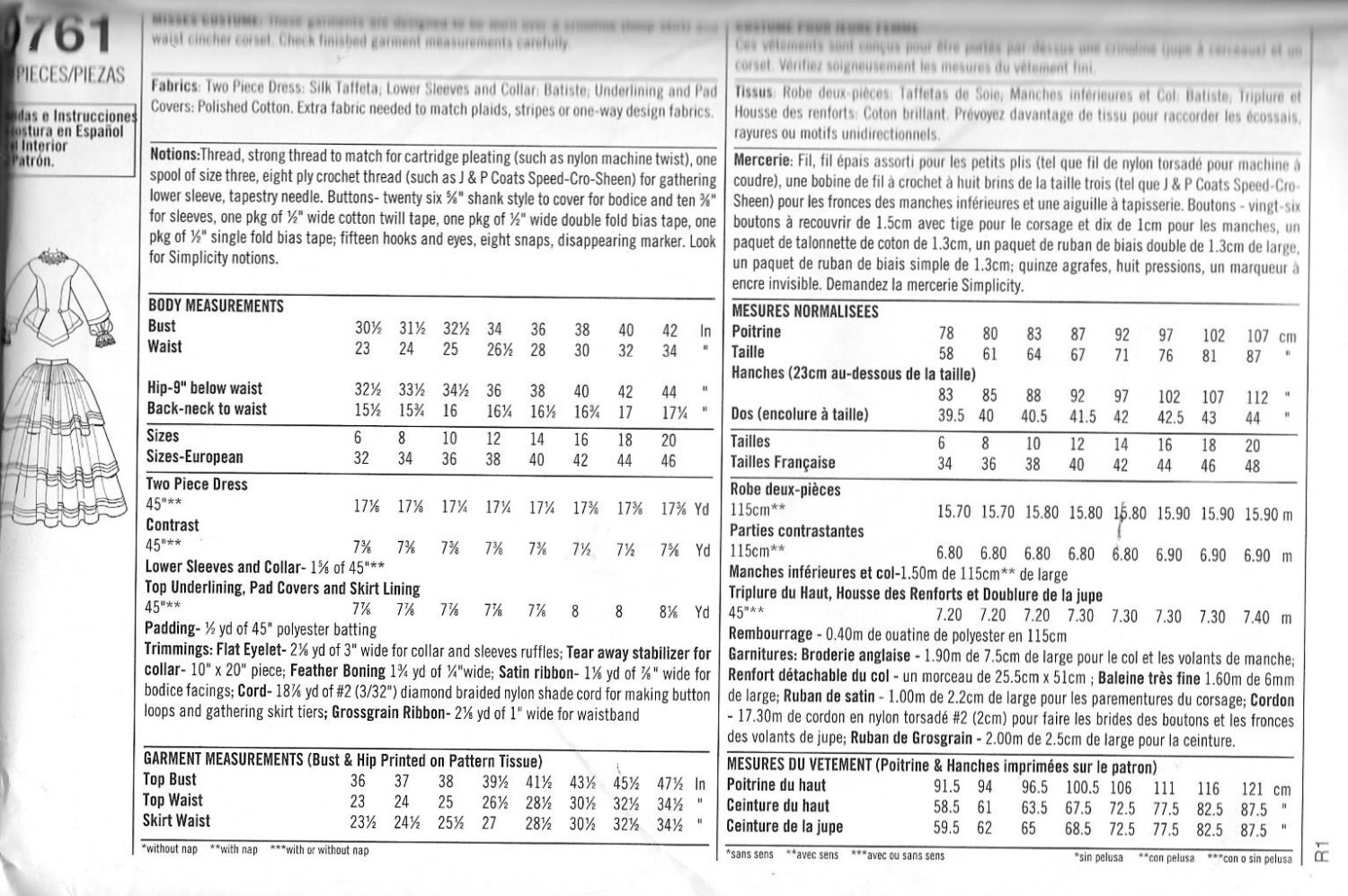 Simplicity 9761 Dress Pattern Southern Belle Civil War | Etsy