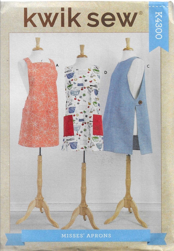 Kwik Sew K4300 Full Bib APRON Sewing Pattern 4300 UNCUT Size - Etsy