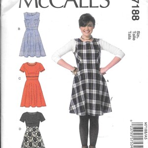 Mccall's M7188 Misses Jumper Dress Sewing Pattern 7188 UNCUT Size 6, 8 ...