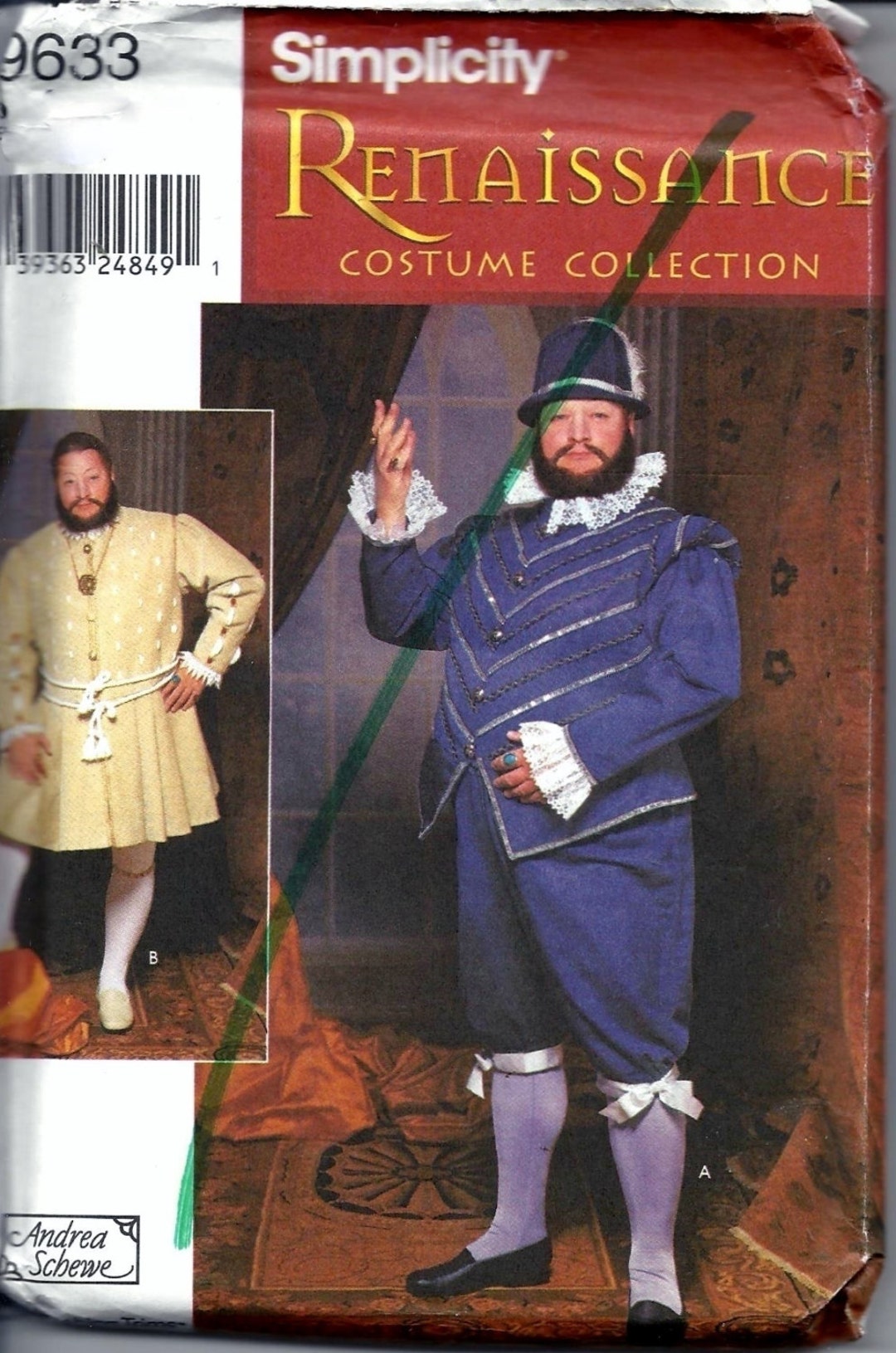 Simplicity 9633 Renaissance King Henry the VIII Costume SCA Sewing ...