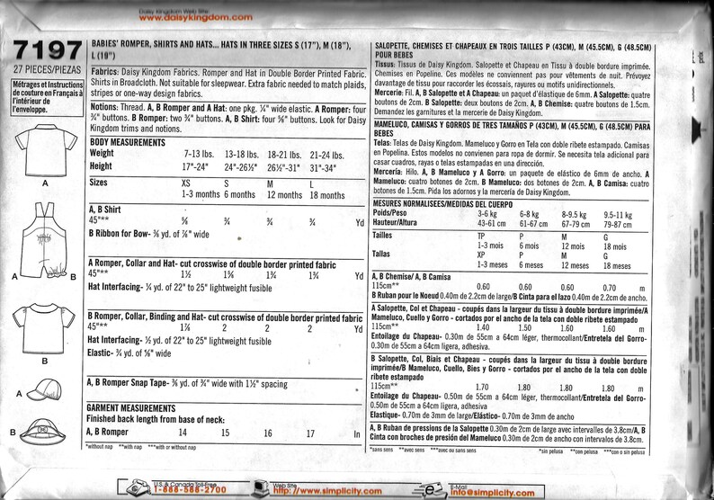 Simplicity 7197 Daisy Kingdom Winnie the Pooh Toddler Romper Shirt ...