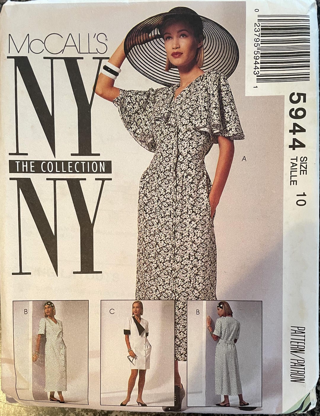 Mccall's 5944 NY Collection Dress Sewing Pattern UNCUT Size 10 - Etsy