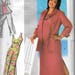 Simplicity 4558 Khaliah Ali Dress Cropped Pants Top Shirt & Jacket ...