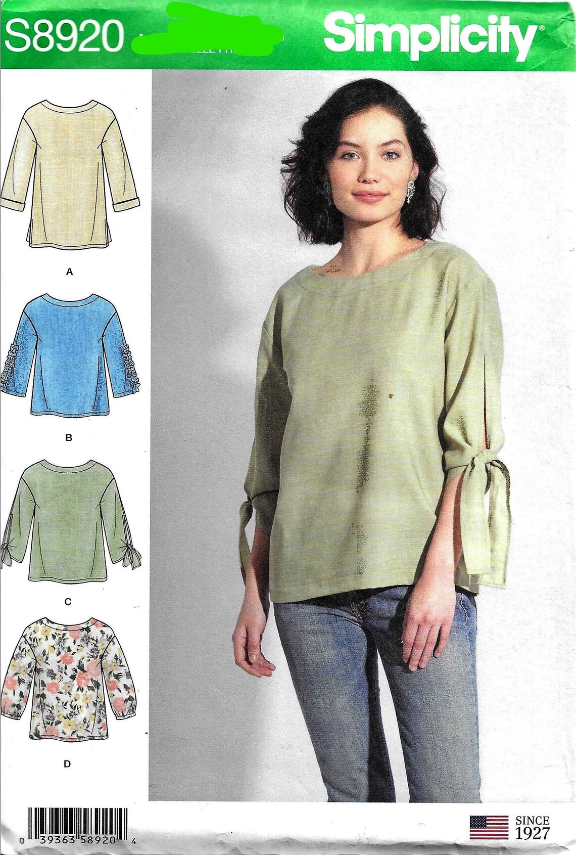 Simplicity S8920 Top Sewing Pattern UNCUT Size 6 8 10 12 - Etsy