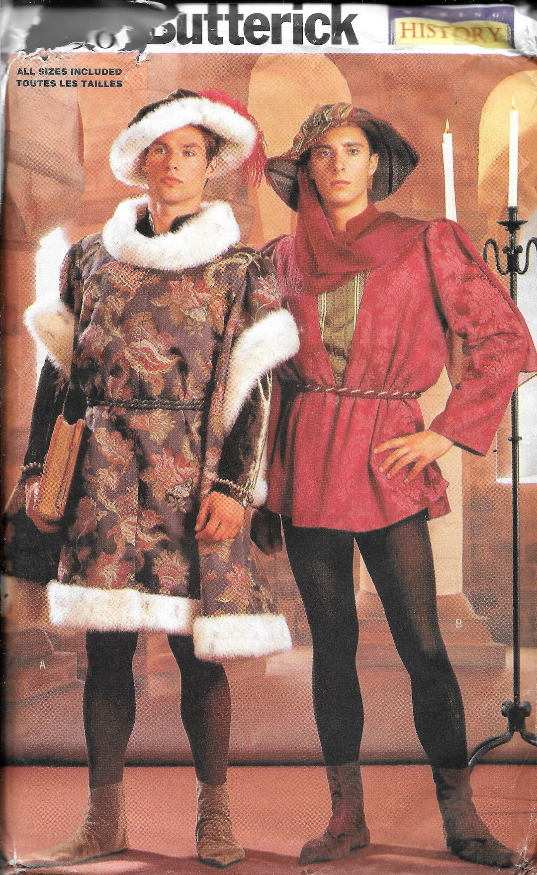 Butterick 6750 Men's Medieval Renaissance Tudor Costume Shirt, Tunic ...