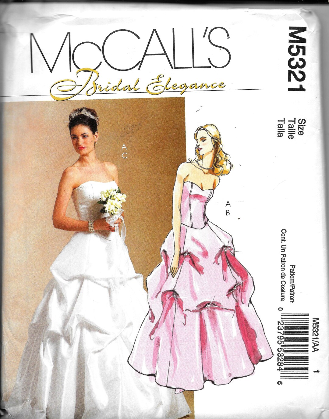 Mccall's M5321 Evening Dress Bridal Elegance Sewing Pattern 5321 UNCUT ...
