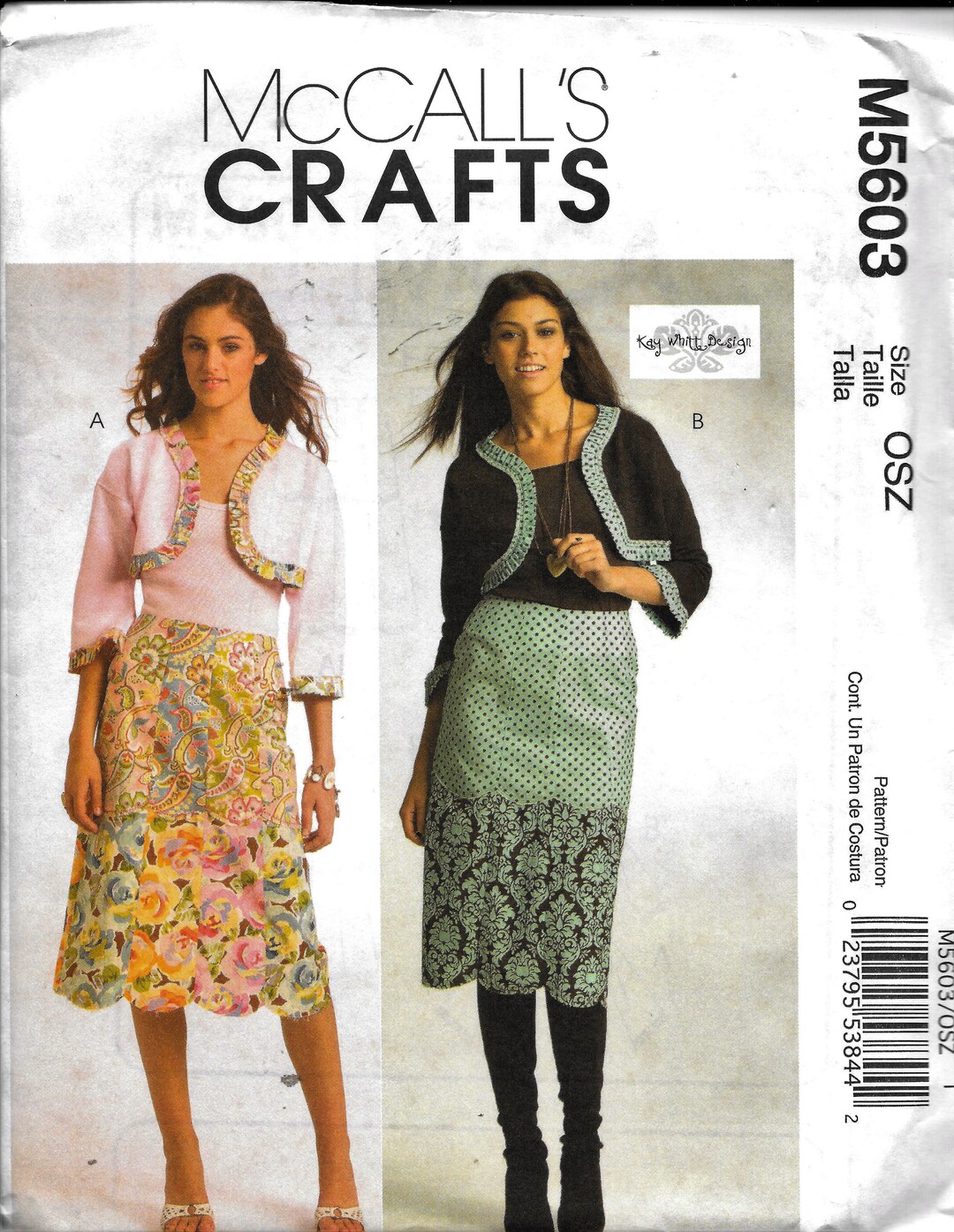 Mccall's M5603 Kay Whitt Bolero Jacket and Skirt Sewing Pattern 5603 ...