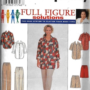Simplicity 8173 HOAX Ful Figure Shirt Pants or Shorts Sewing Pattern ...