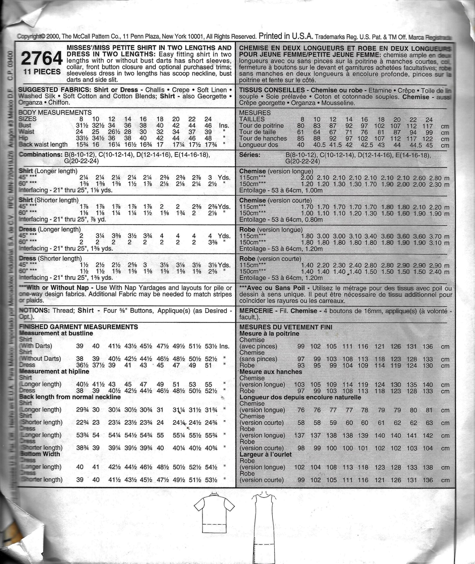 McCall's 2764 Dress & Jacket Sewing Pattern UNCUT Plus | Etsy