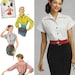 Simplicity 8445 Vintage 1950s Style Shirt Cummerbund Button Down Dolman ...