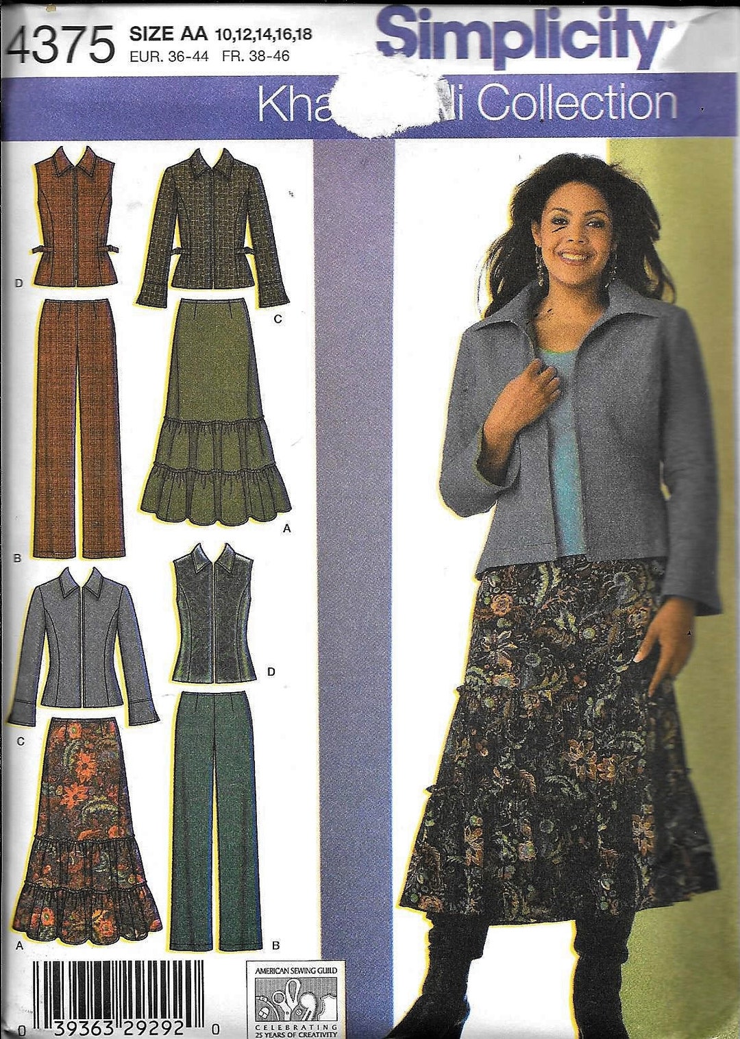 Simplicity 4375 Khaliah Ali Skirt, Jacket, Pants Sewing Pattern UNCUT ...