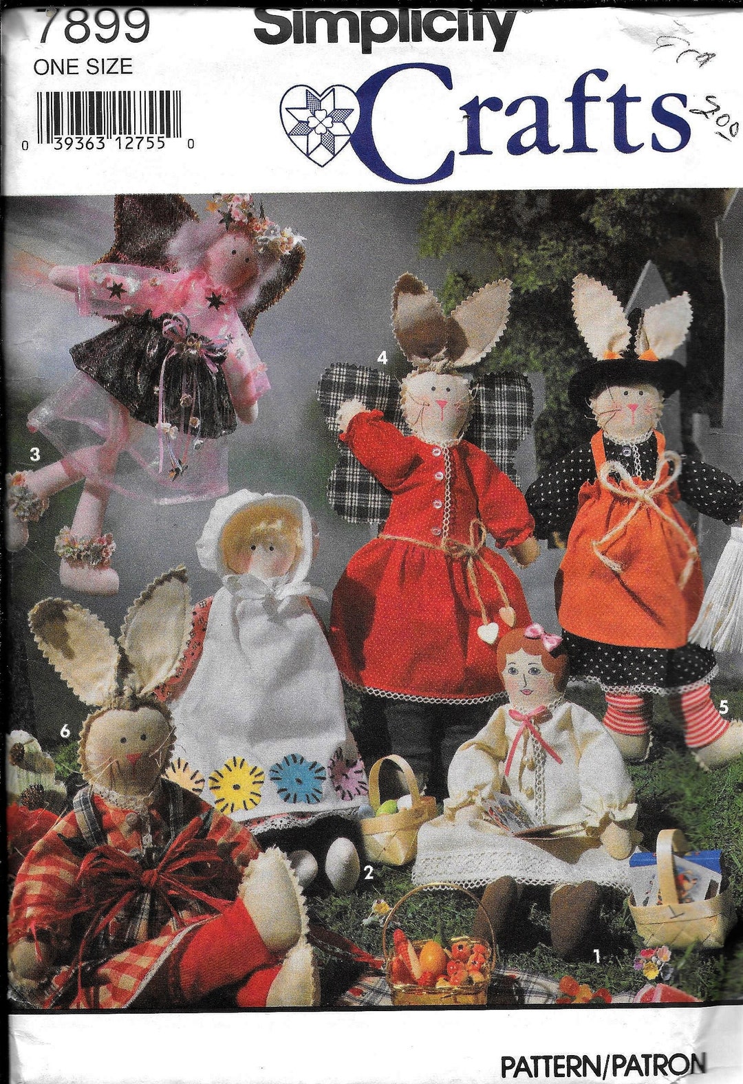 Simplicity Crafts 7899 Soft Cloth Stuffed Bunnies Bunny Rabbit and ...