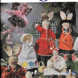 Simplicity Crafts 7899 Soft Cloth Stuffed Bunnies Bunny Rabbit and ...