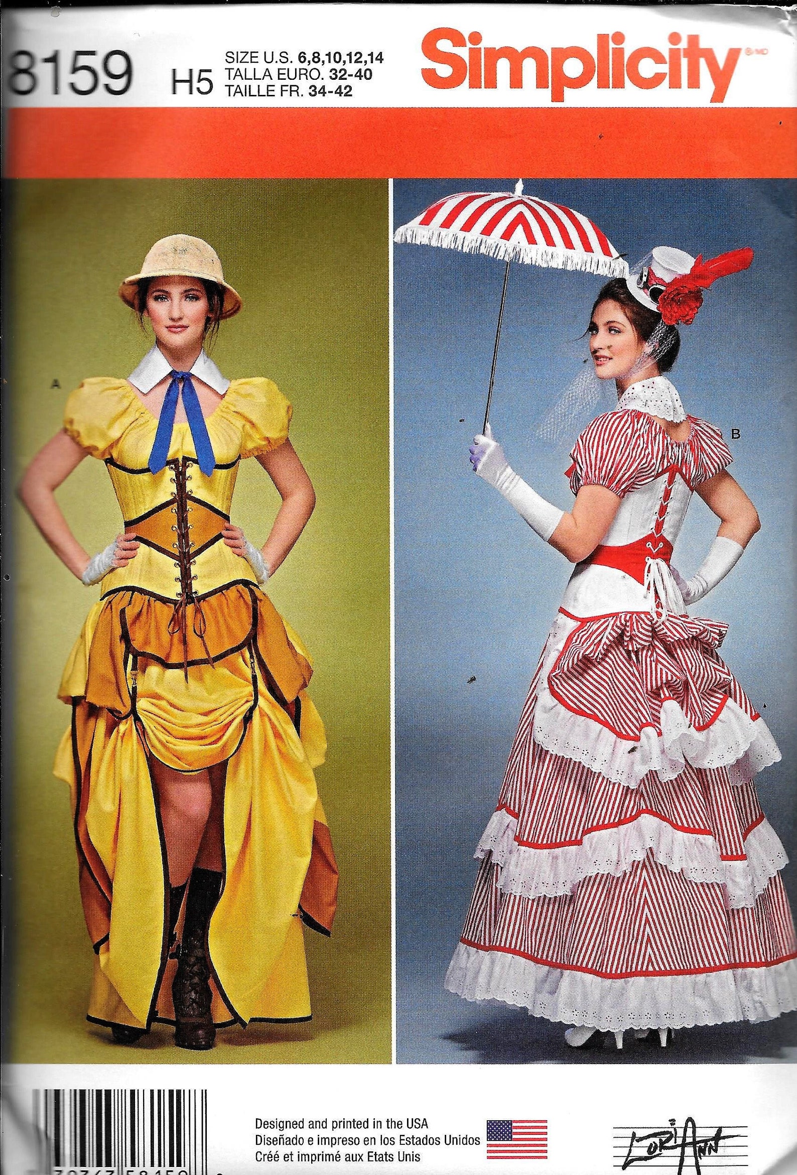 Simplicity 8159 Lori Ann Corset Skirt Bustier Cosplay | Etsy