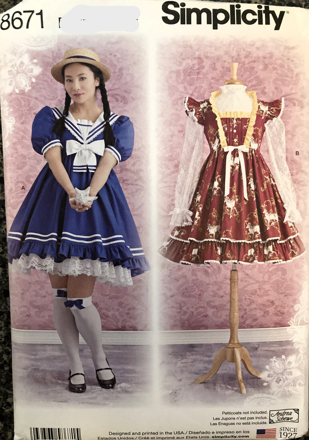 Simplicity 8671 Cosplay Sailor Moon Lolita Dress Sewing Pattern UNCUT ...