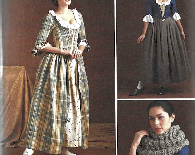 Simplicity 8161 Misses 18th Century Outlander Dress Costume - Etsy
